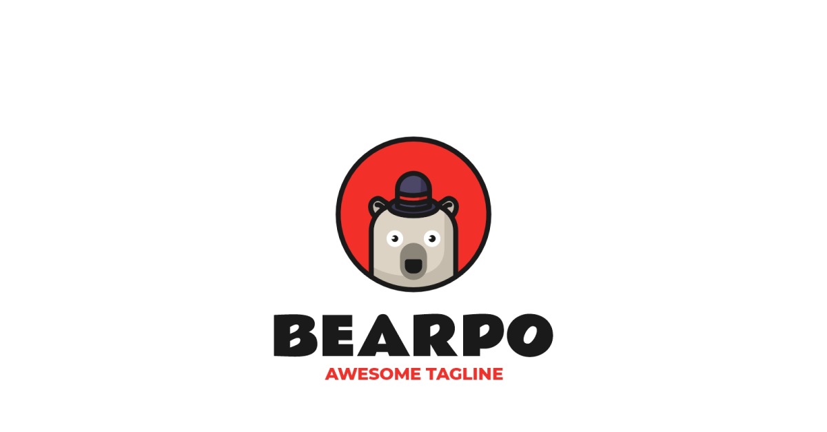 Logotipo simples do mascote Bearpo #508778 - TemplateMonster