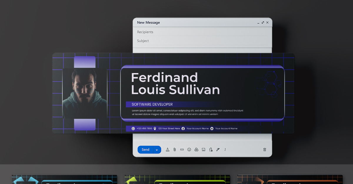 Futuristic Email Header Template 657 - TemplateMonster