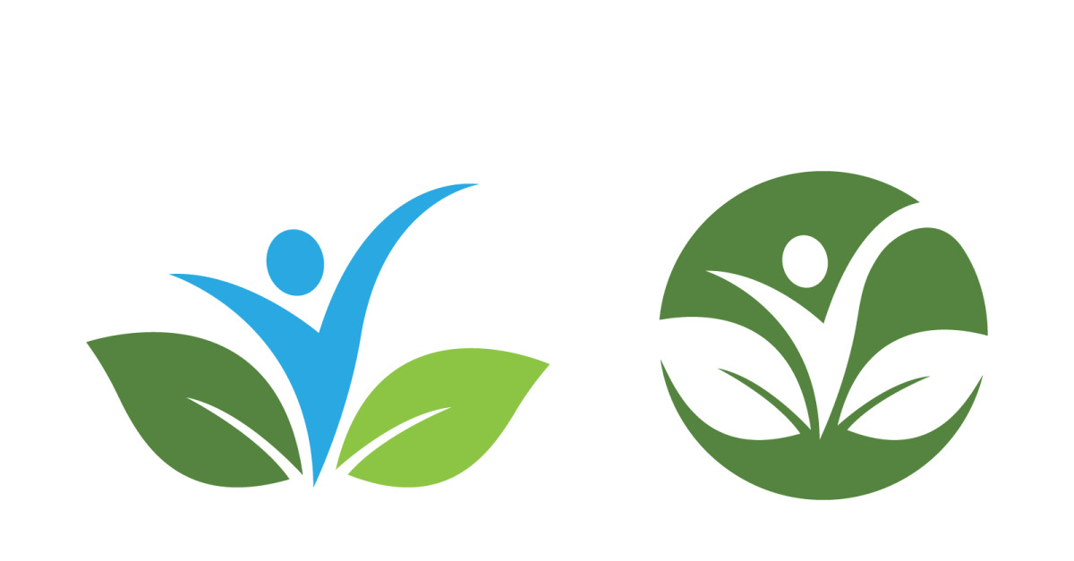 Healthy life Human character logo sign illustration v.90