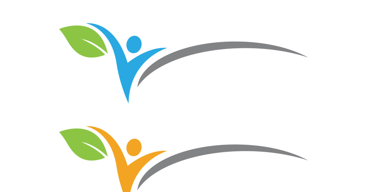 Healthy life Human character logo sign illustration v.99