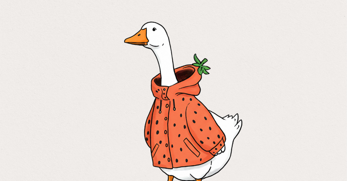 Strawberry Silly Goose PNG Digital Download, Retro Cottagecore Trendy ...