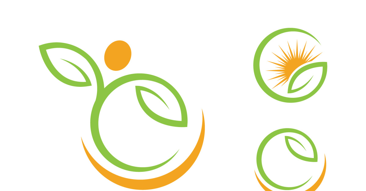Healthy life tree leaf concept logo design template v.63