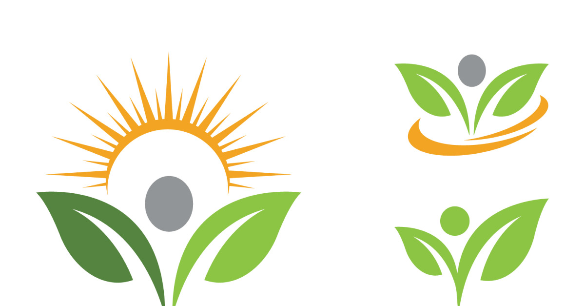 Healthy life tree leaf concept logo design template v.69