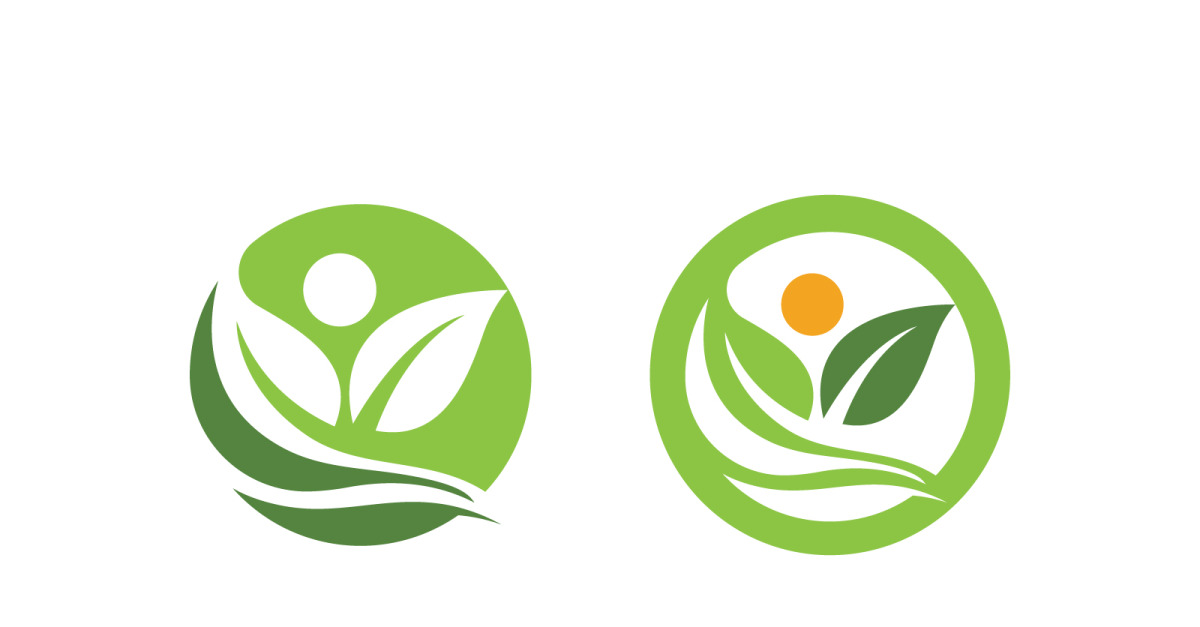 Healthy life tree leaf concept logo design template v.71