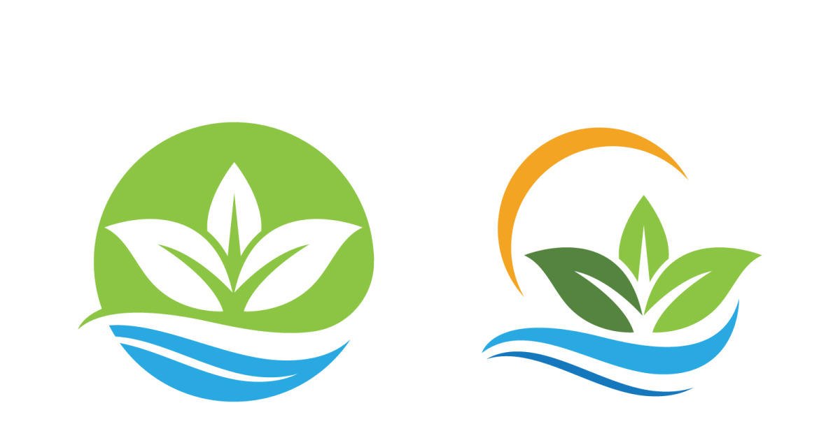 Healthy life tree leaf concept logo design template v.78