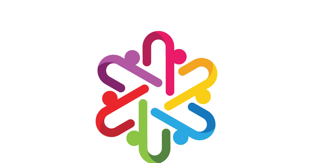 People group care community network and social logo design v.192
