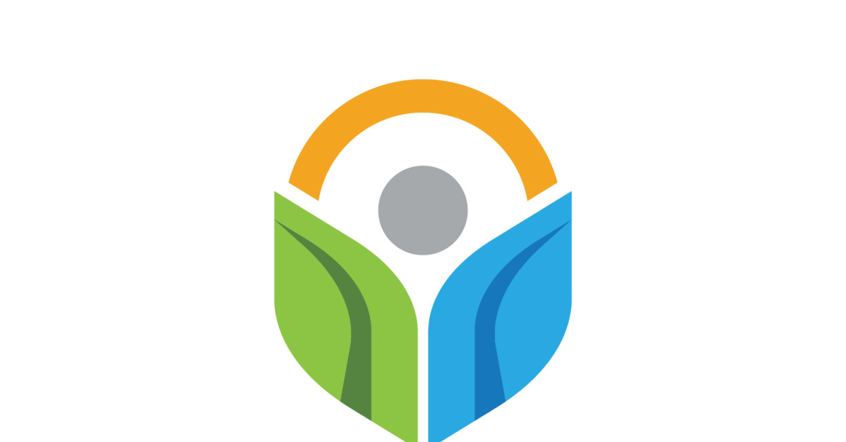 Sağlıklı yaşam İnsan karakteri logo işareti illüstrasyonu v.136