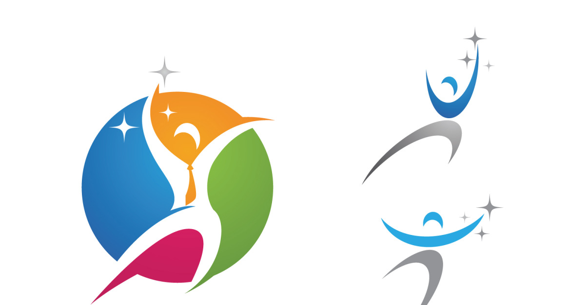 Healthy life Human character logo sign illustration v.160