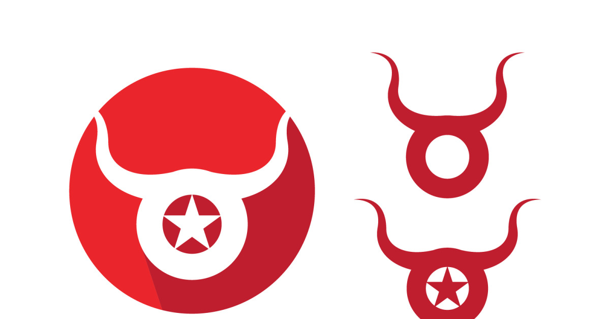 Taurus Horn Logo vector icon illustration design template v.29