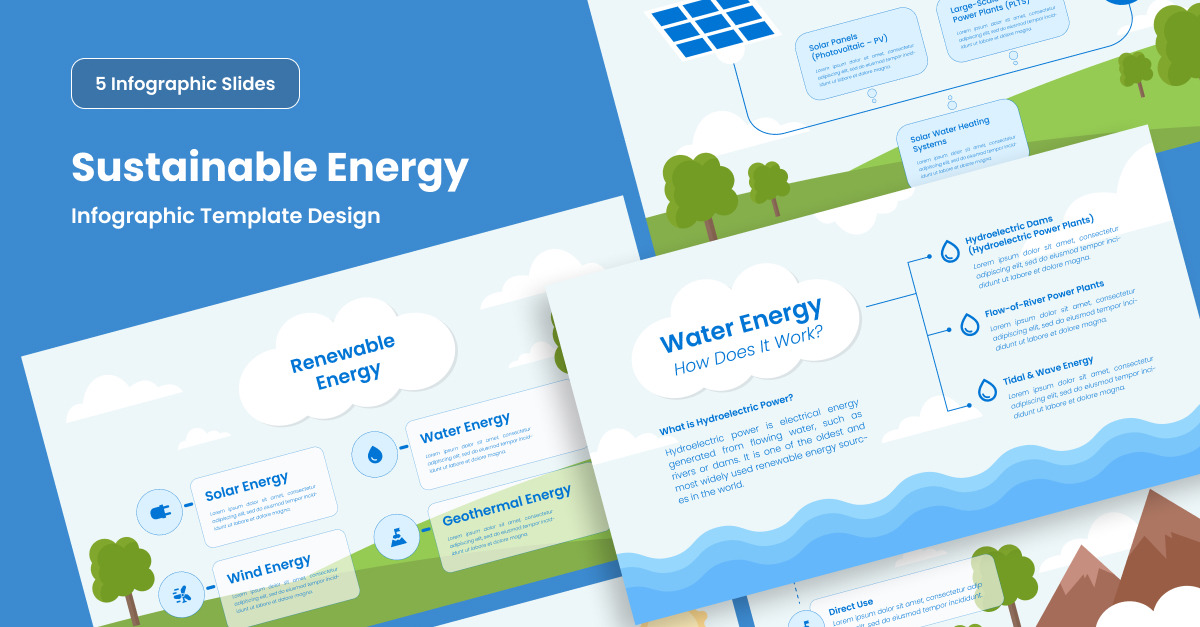 Eco Green Energy Data Infographic #510036 - TemplateMonster