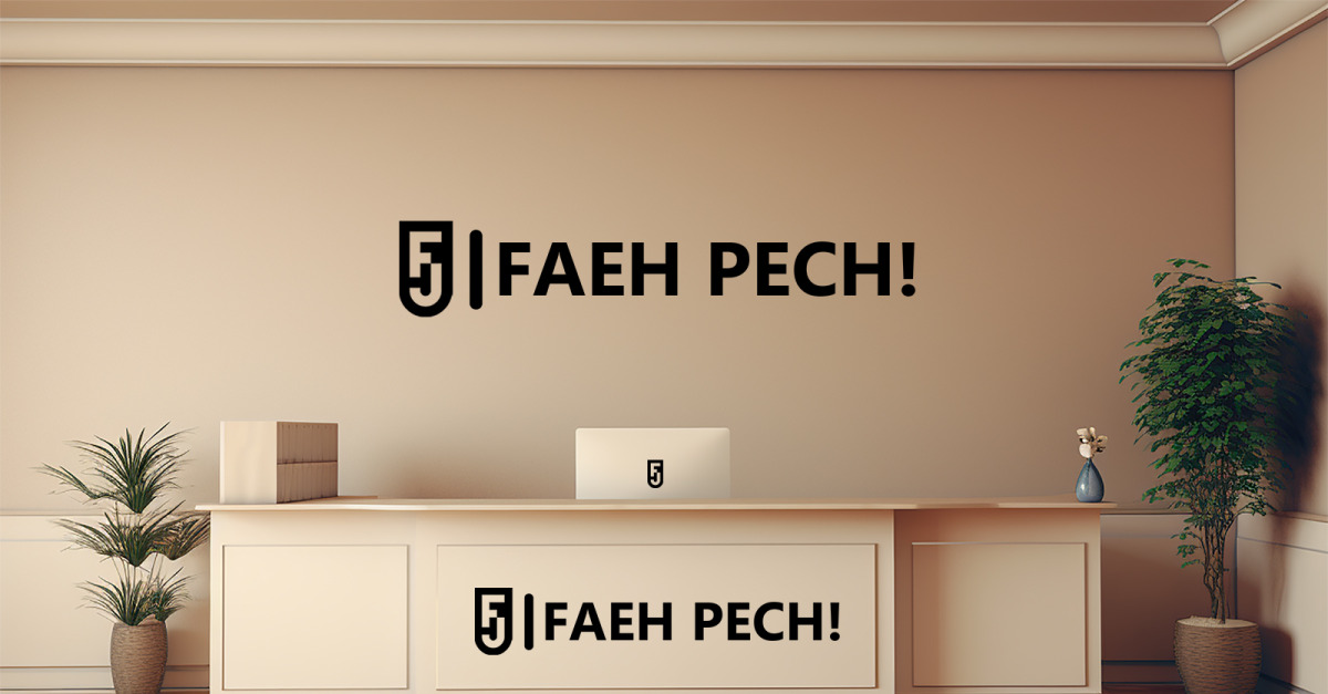 Reception logo mockup | office reception mockup