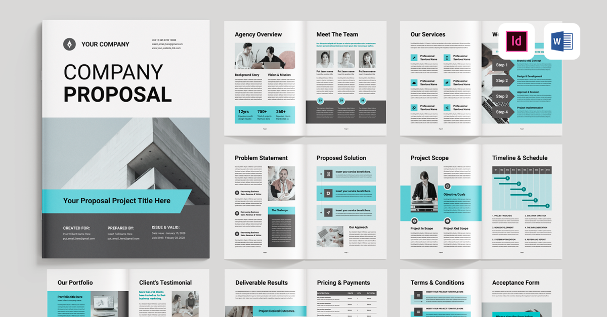 Modèle de proposition | Microsoft Word et Adobe InDesign