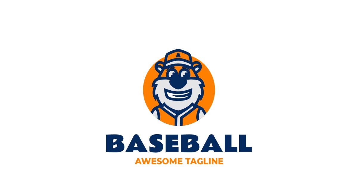 Baseball Simple Mascot Logo 25 #511063 - TemplateMonster