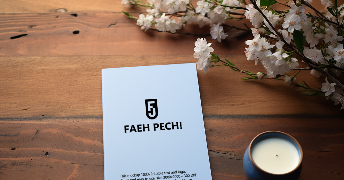 Notebook cover logo mockup | Notebook cover mockup | Notebook mockup