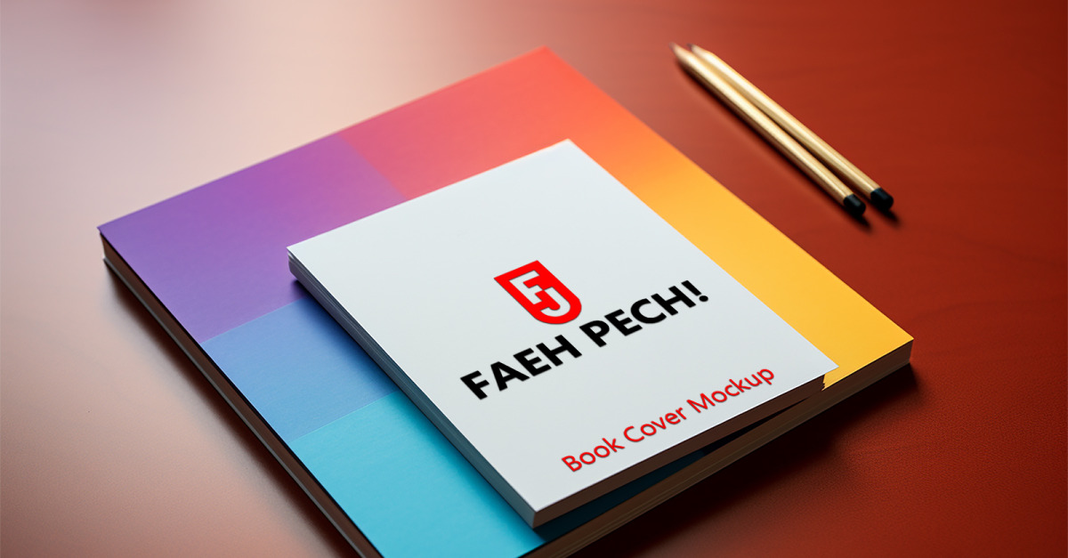 Notebook logo mockup | Book cover logo mockup | Notebook mockup | Book ...