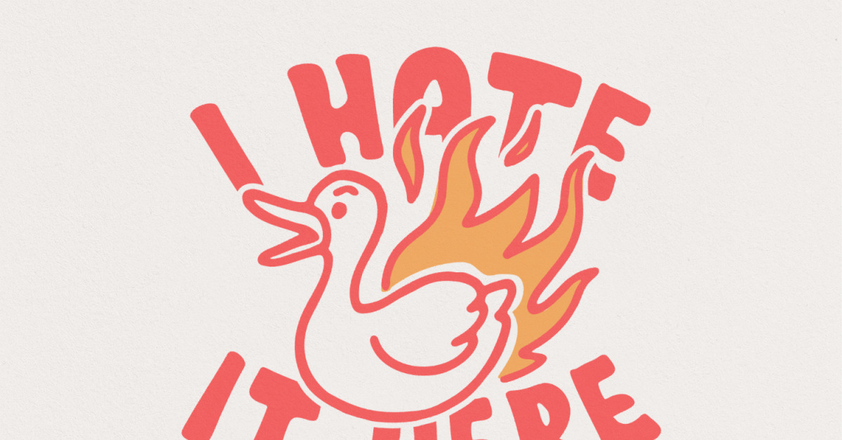 Silly Goose PNG, I Hate It Here PNG, Trendy PNG Download, Anxious Goose ...