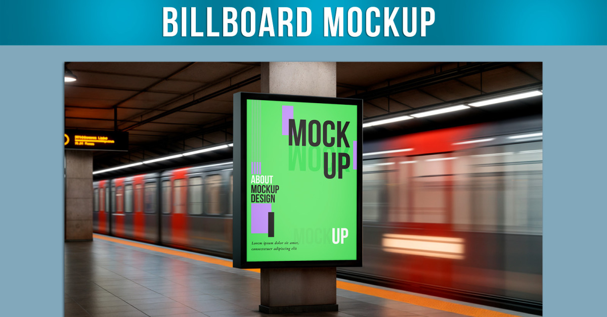 Advertising Billboard Subway Mockup #511802 - TemplateMonster