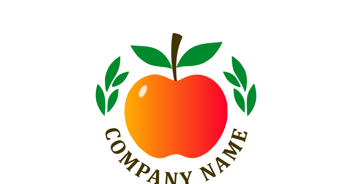 Modèle de conception de logo de fruit de pomme