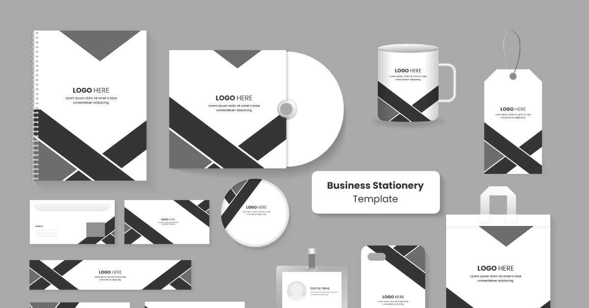 Office stationery template set , Stylish big set of business stationery ...