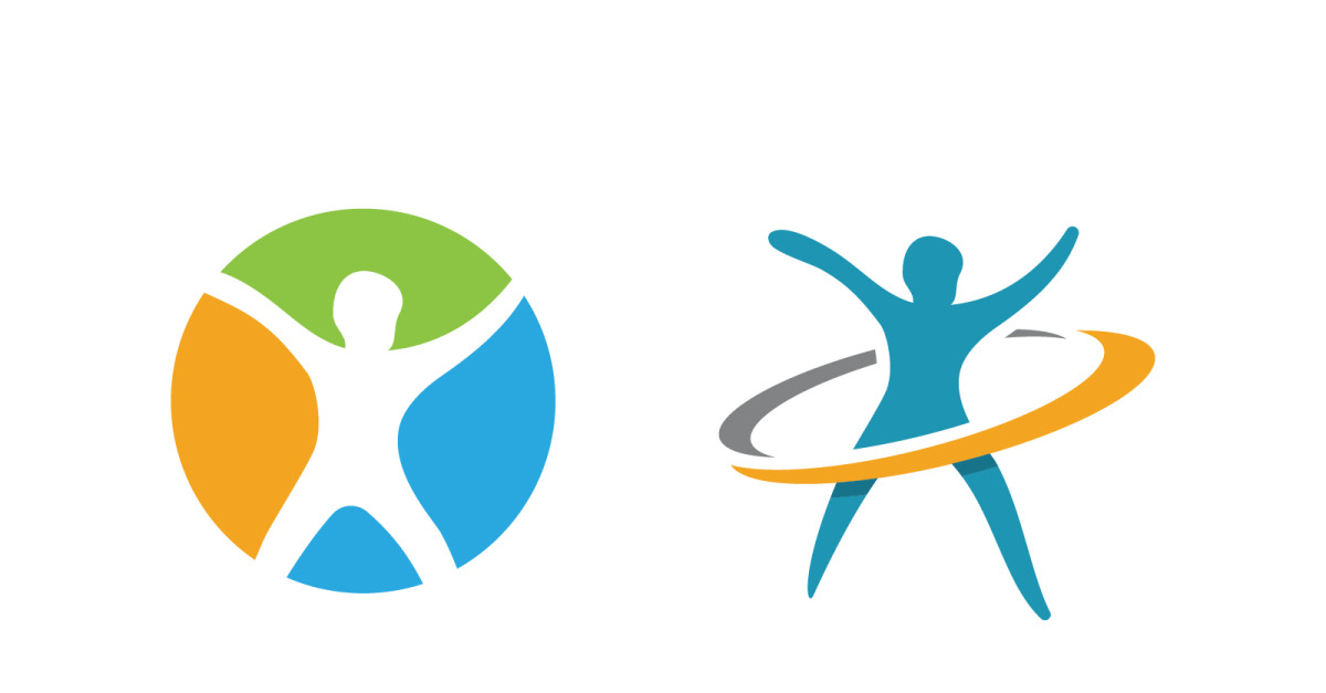 Healthy life Human character logo sign illustration v.187