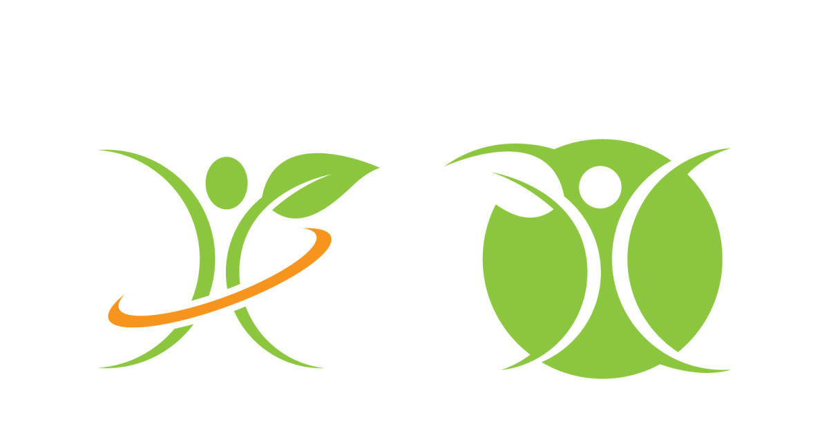 Healthy life Human character logo sign illustration v.192