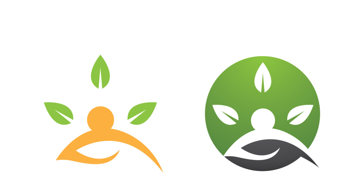 Healthy life Human character logo sign illustration vx.178