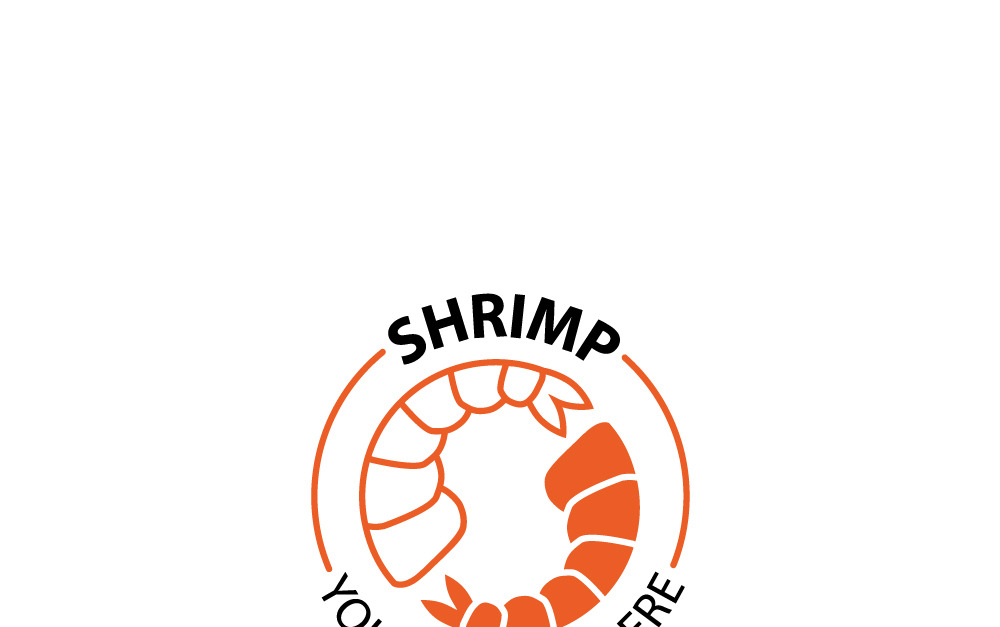 Shrimp logo. Seafood product #512625 - TemplateMonster