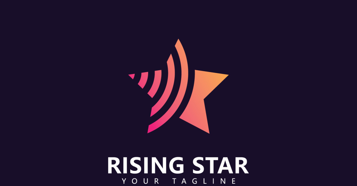 Star logo design template, Simple Star logo design V8