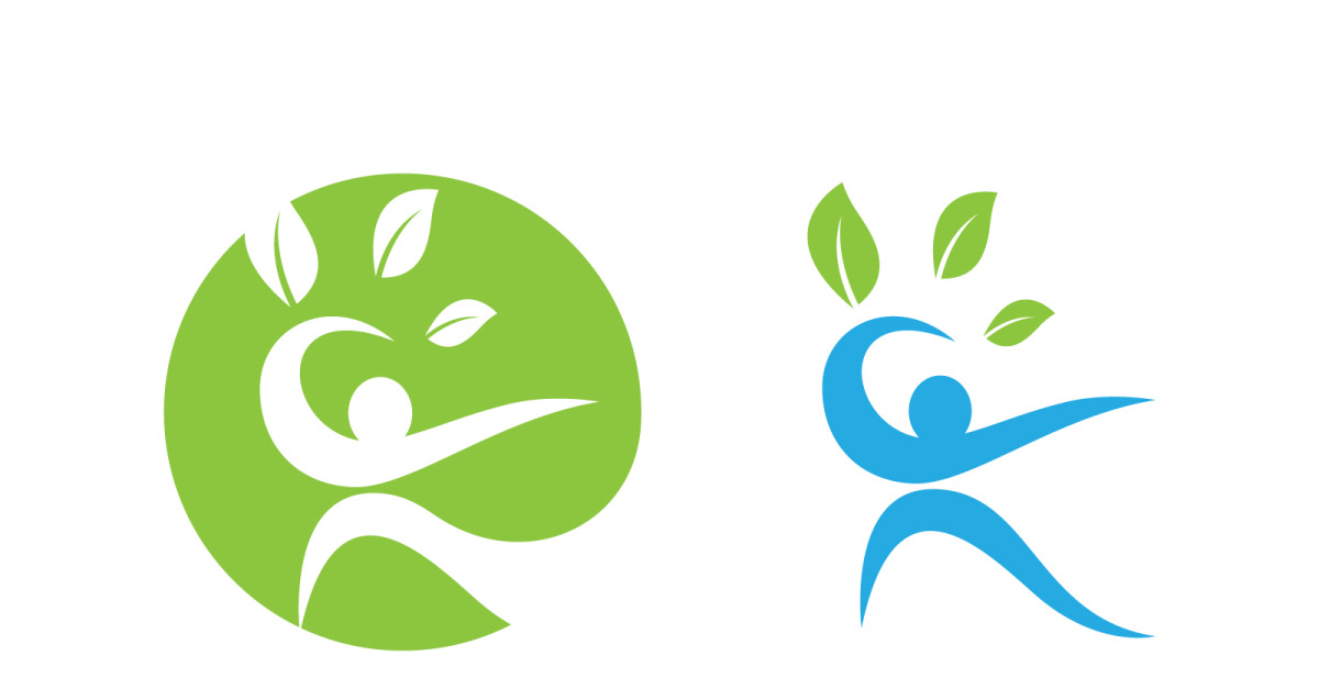 Healthy life Human character logo sign illustration v.200