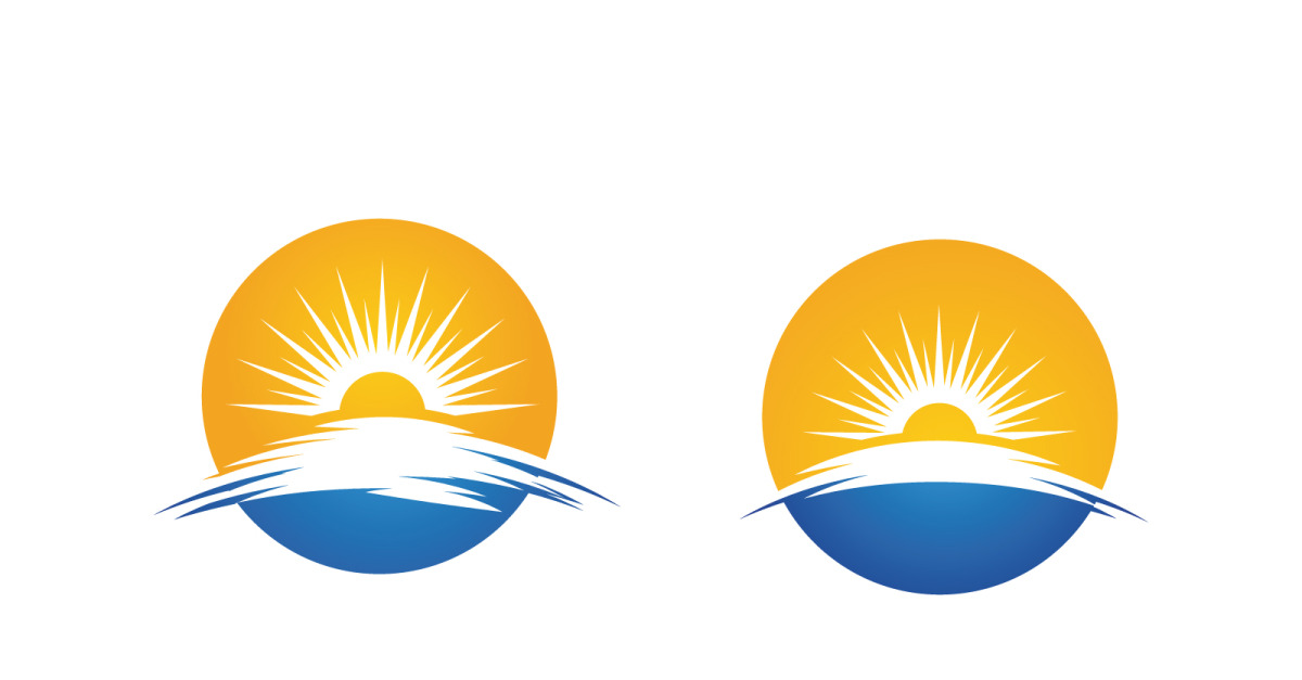 Sun Light Ray Vector illustration Icon Template v.10
