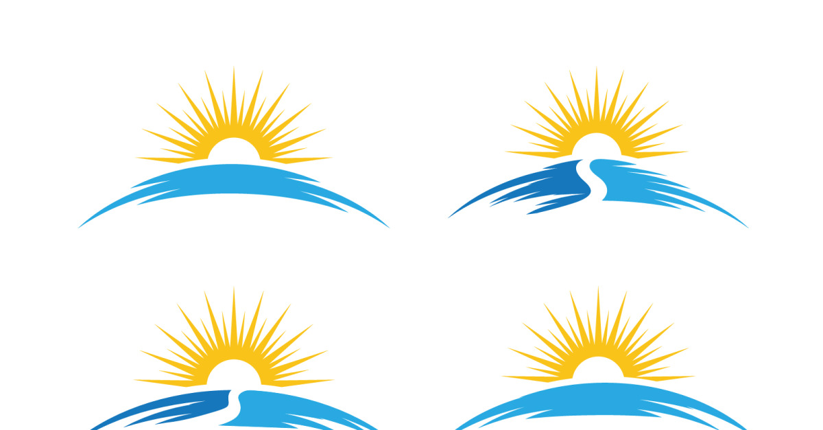 Sun Light Ray Vector illustration Icon Template v.7