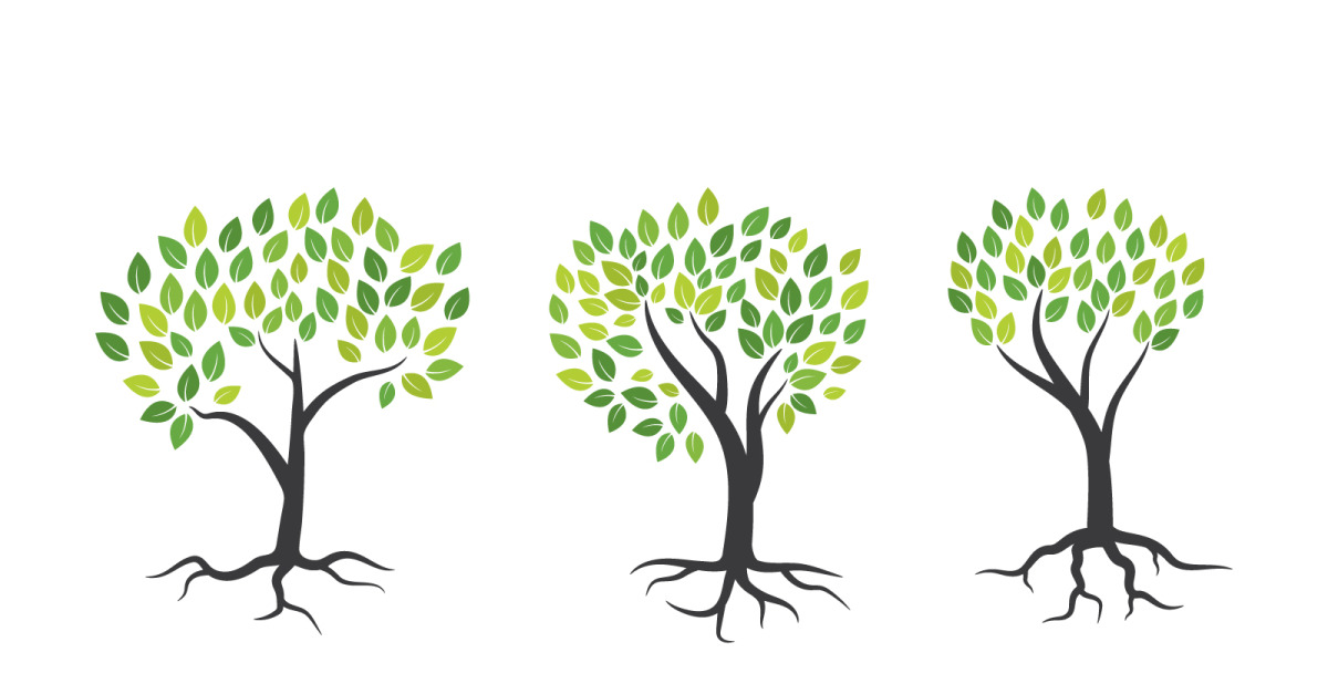 Family tree vector icon logo illustration design v.11
