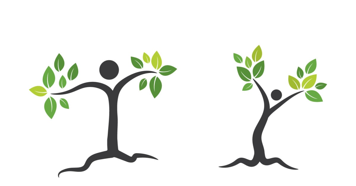 Family tree vector icon logo illustration design v.17