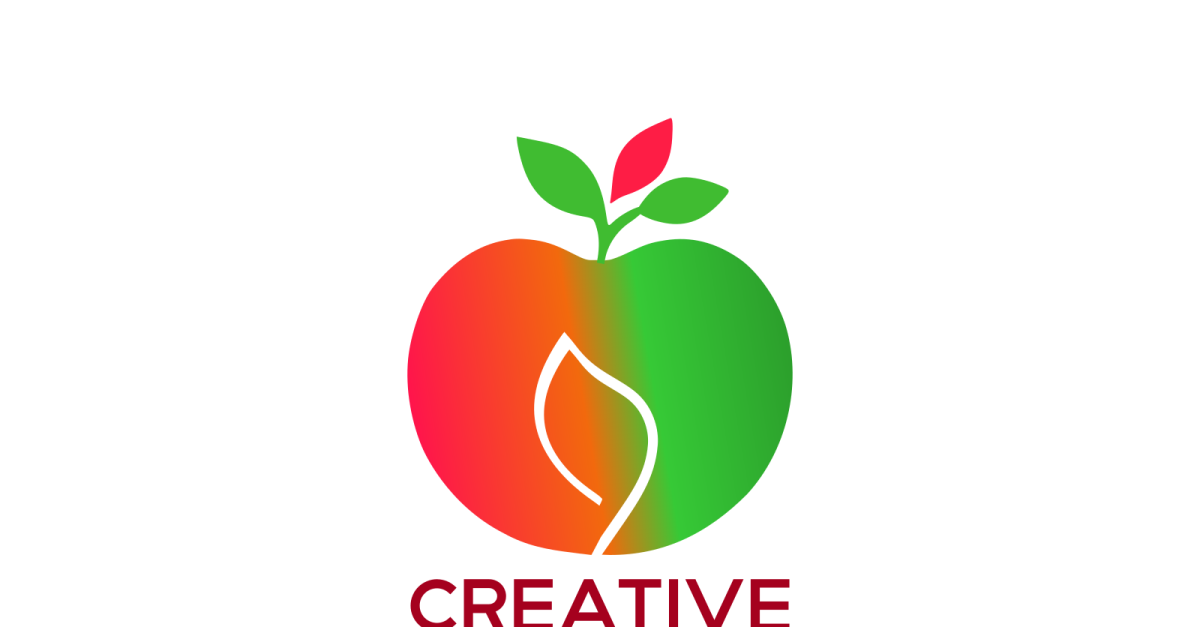 Creative Green Apple Logo Design #513444 - TemplateMonster
