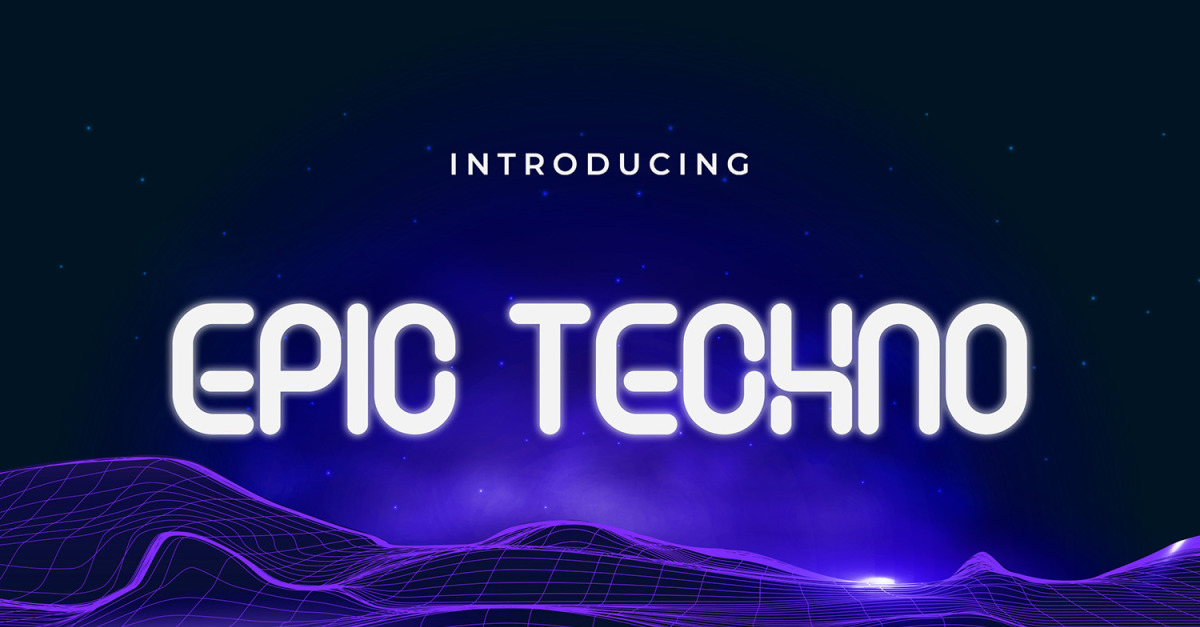 Fuente futurista moderna de Epic Techno - TemplateMonster