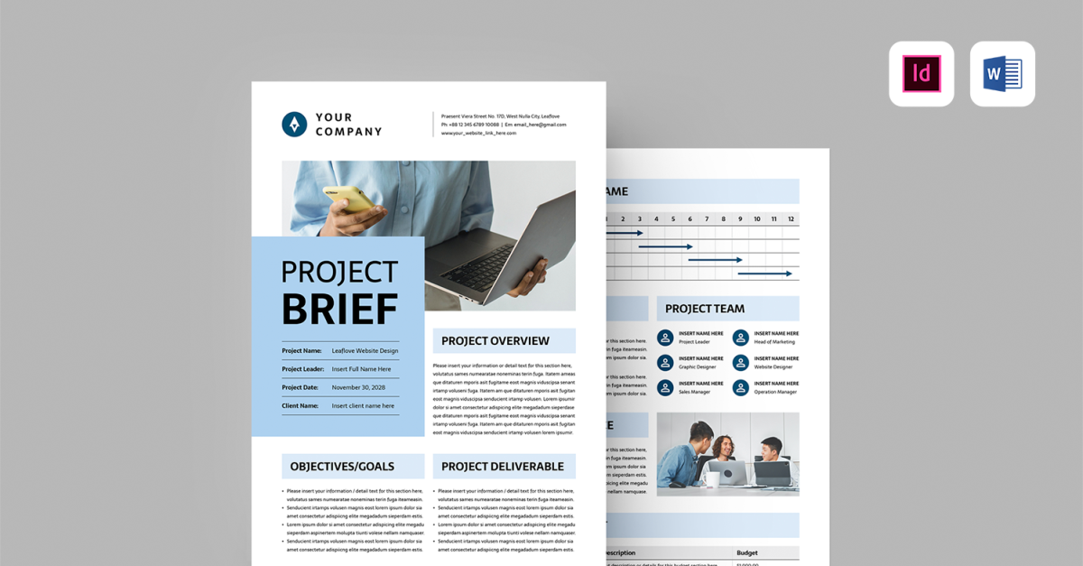 Proje Özeti Şablonu | Microsoft Word ve Adobe Indesign