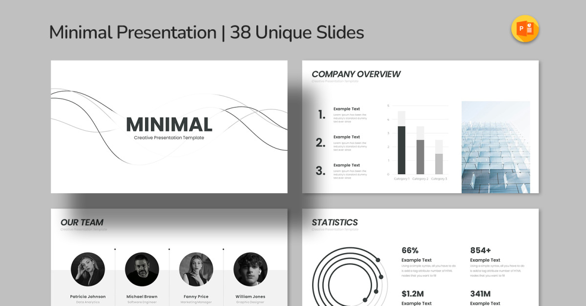 Modèle PowerPoint minimaliste – Présentation épurée et moderne