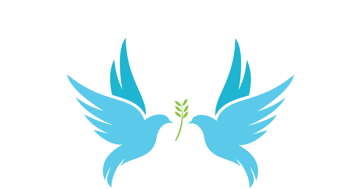 Bird dove icon logo design vector illustration template v.5