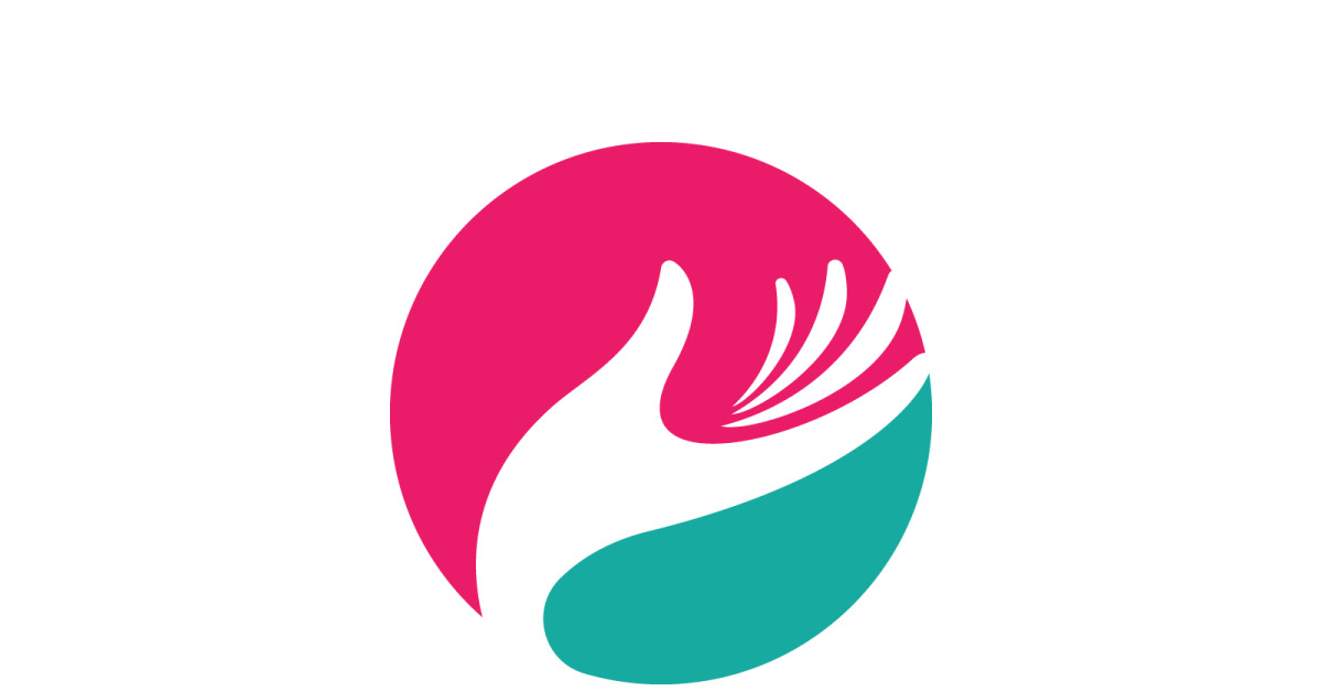 Modèle de conception de logo de concept d'aide manuelle v.7