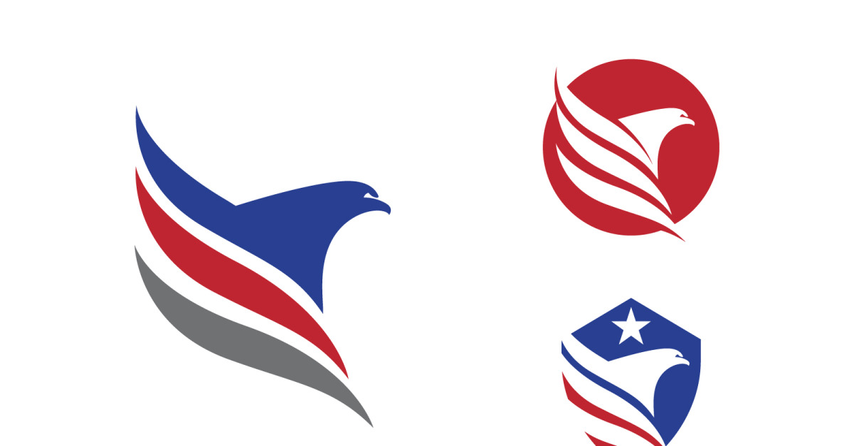 Eagle hawk wing icon illustratio logo design v.2