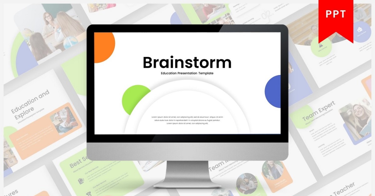 Brainstorm – Modelo de PowerPoint sobre Educação