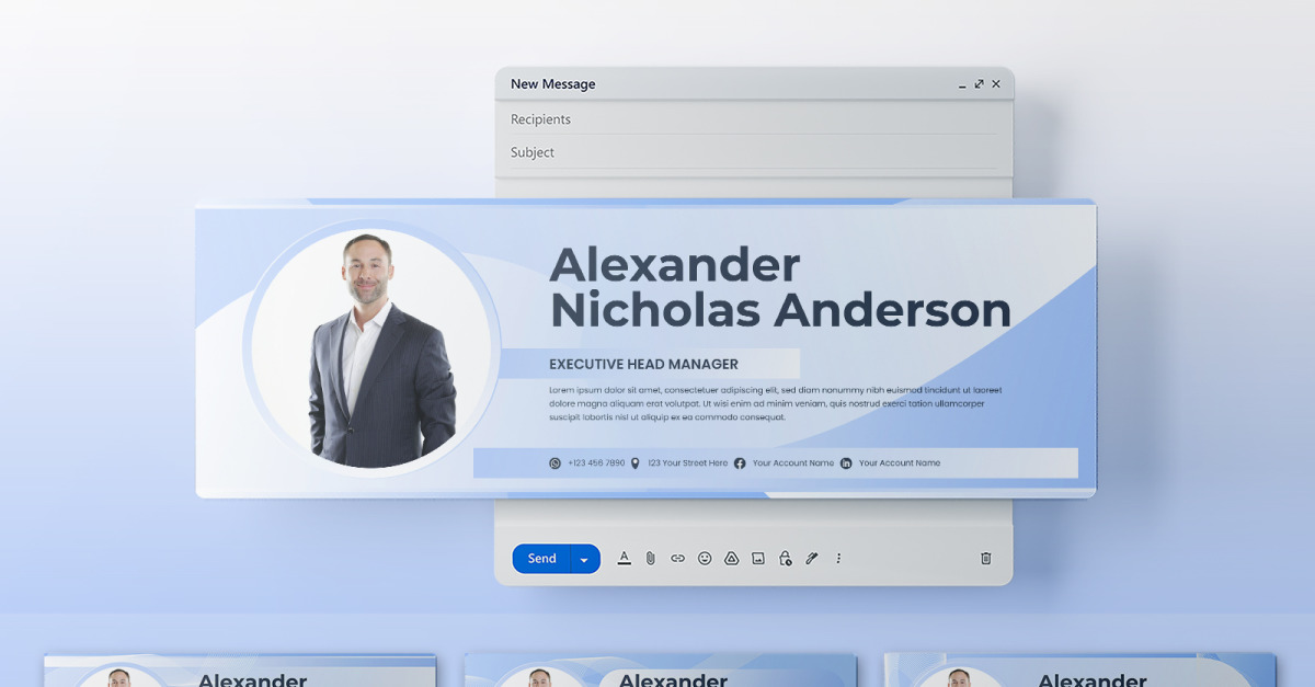 Gradient Email Header Template 412 #514044 - TemplateMonster