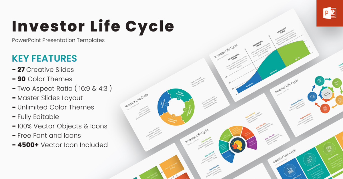 Investor Life Cycle PowerPoint Templates - TemplateMonster