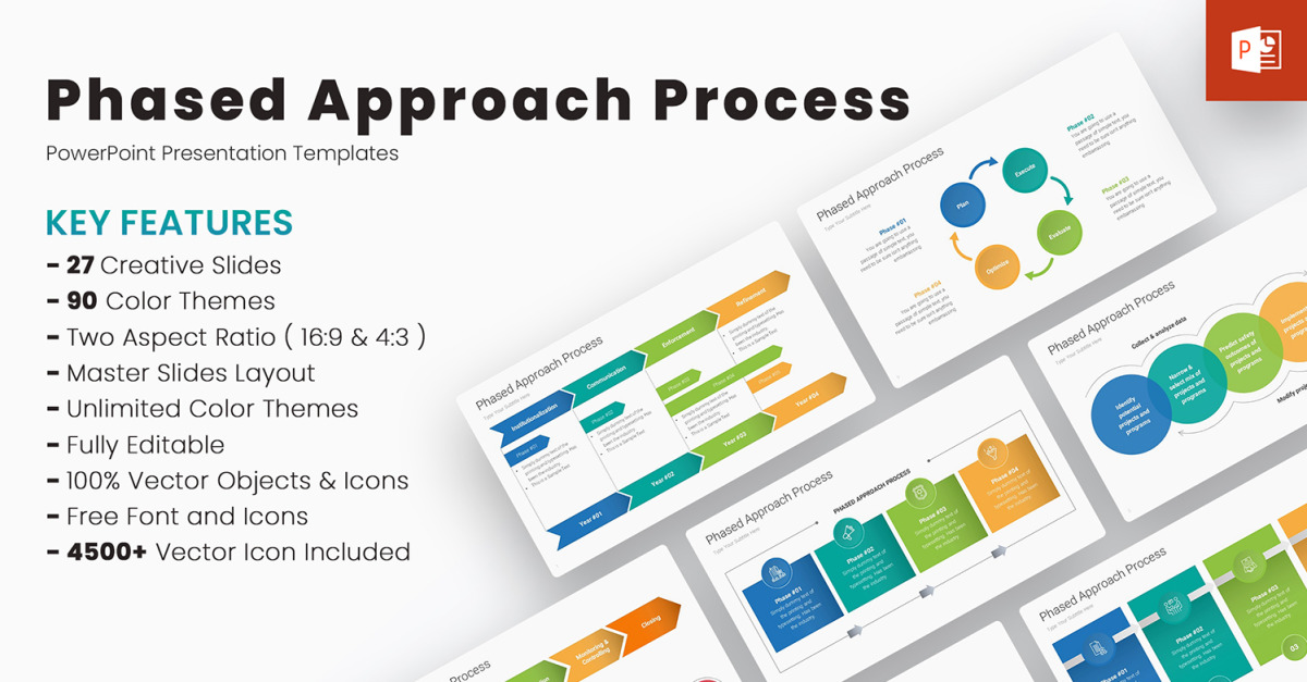 Phased Approach Process PowerPoint Templates