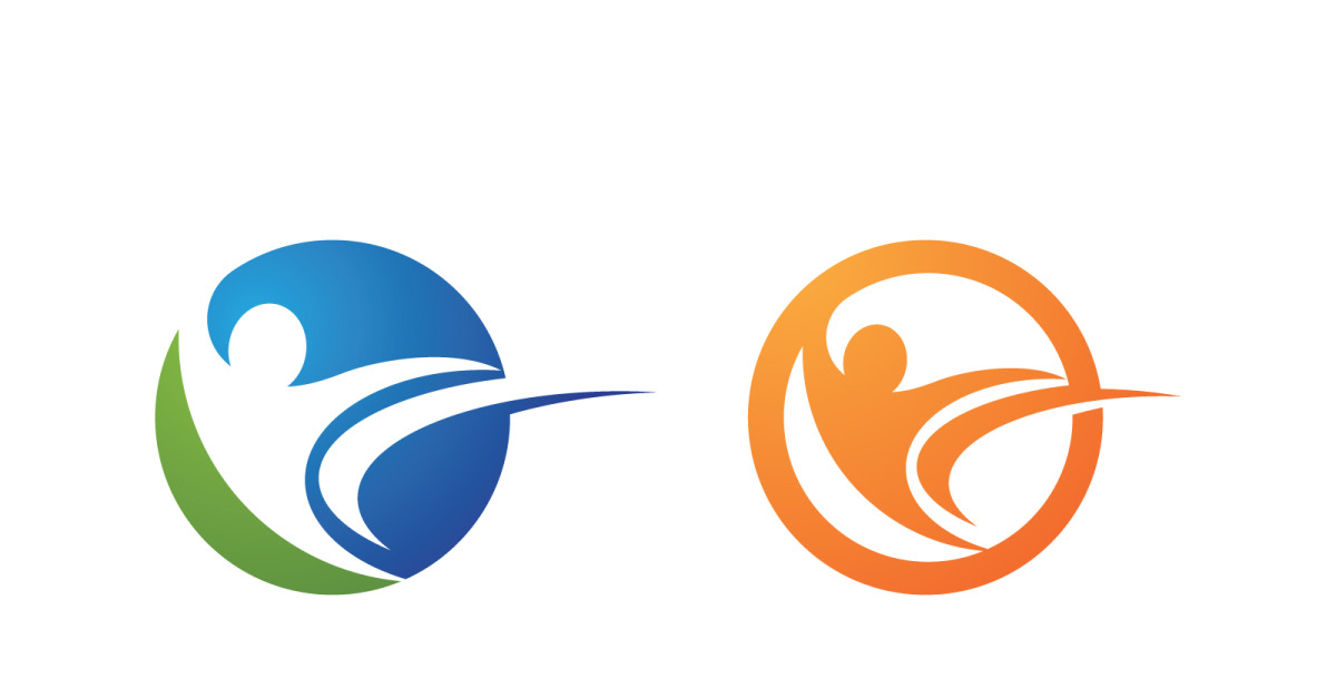 Healthy life Human character logo sign illustration v.223