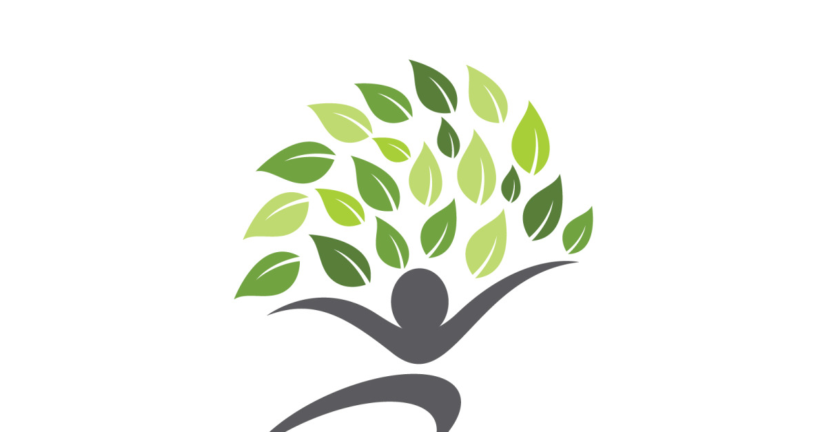 Healthy life Human character logo sign illustration v.225