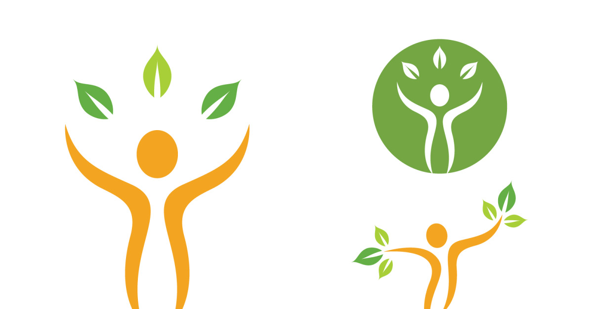 Healthy life Human character logo sign illustration v.227