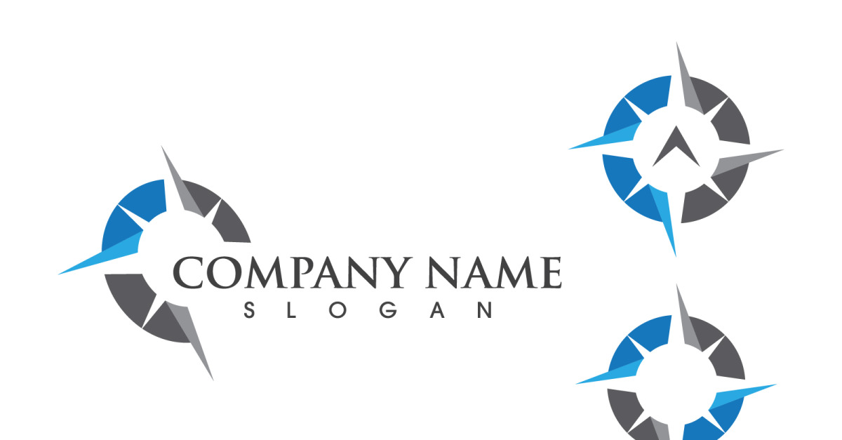 Modern Compass Logo vector illustration design v.5