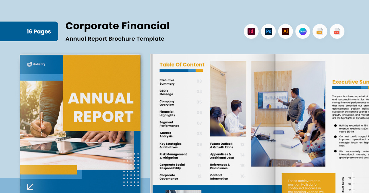 Corporate Financial Annual Report Design - TemplateMonster