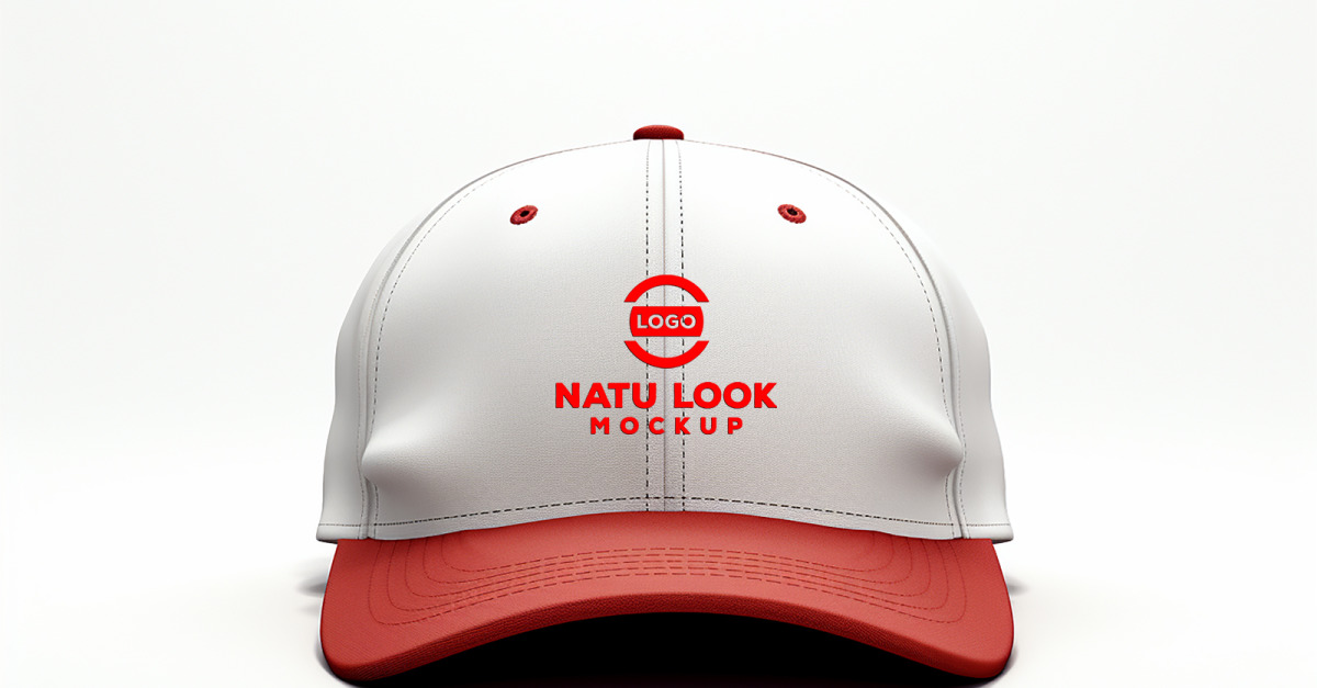 White cap logo mockup | Cap mockup #514578 - TemplateMonster